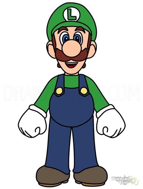 How To Draw Luigi DrawingNow