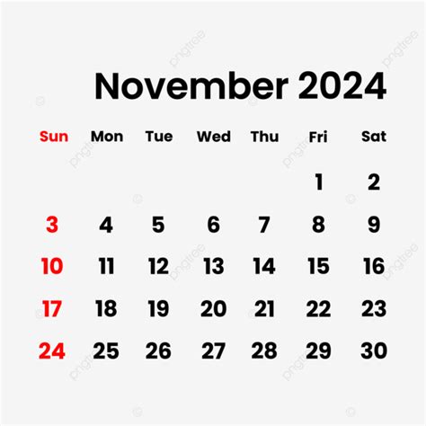 2024 年 11 月日曆 向量 十一月 2024 日曆向量圖案素材免費下載PNGEPS和AI素材下載 Pngtree
