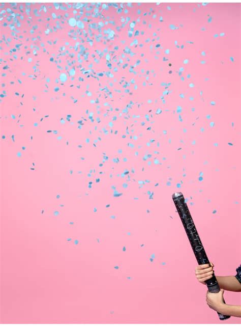 Canon à confettis bleu de 60 cm Livraison 24h Funidelia
