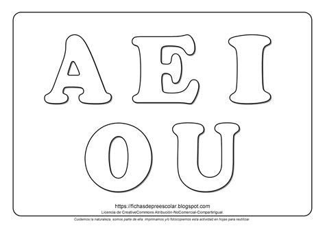 Vocales Para Imprimir Y Colorear Sketch Coloring Page