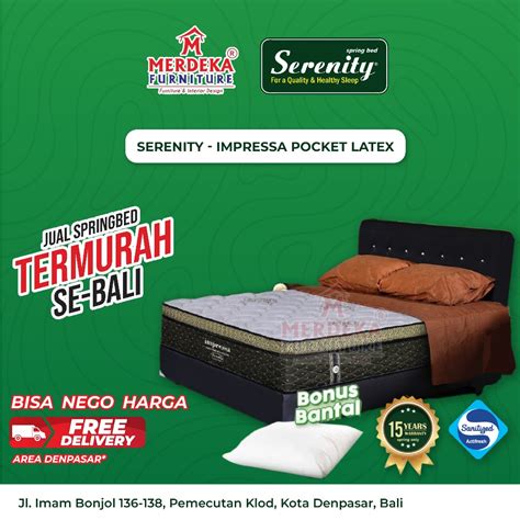 Jual Kasur Elite Serenity Impressa Pocket Latex Spring Bed 160x200 Free