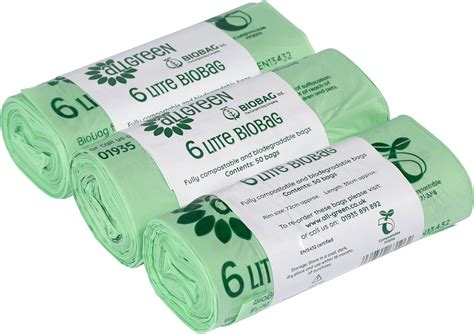 All Green Lot De 150 Sacs Biologiques Et Compostables 6 L Amazon Fr