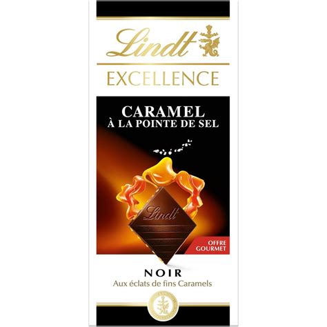 LINDT Excellence Tablette Chocolat Noir Caramel Fleur De Sel 100g Pas