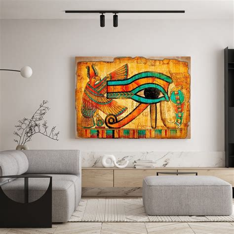 Ancient Egyptian Eye Of Horus Canvas Wall Art Painting Canvas Etsy