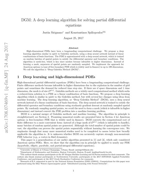 dgm a deep learning algorithm for solving partial differential equations deepai
