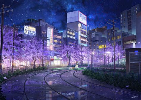 Anime Night Street Wallpapers Top Free Anime Night Street Backgrounds