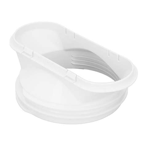 Connecteur De Tuyau D Chappement De Climatisation Bouche Plate Blanc