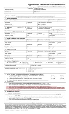 Fillable Online Building Permit Application Priority Permits Ltd Fax