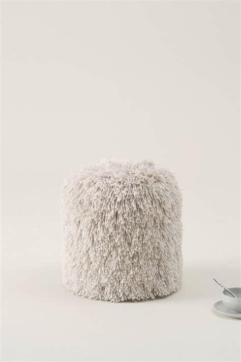 FUNTANA Pouf Ø 40 cm Weiß Möbel Jotex