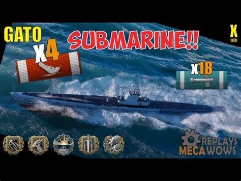 Submarine Gato Kills K Damage World Of Warships Gameplay Youtube