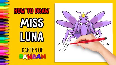 How To Draw MISS LUNA Garten Of Banban 3 Tutorial Step By Step Easy