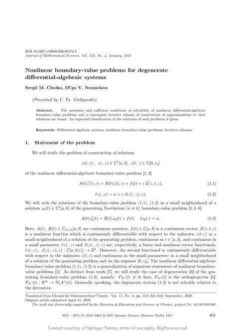 nonlinear boundary value problems for degenerate differential algebraic systems