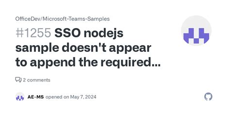 sso nodejs sample doesn t appear to append the required prompt consent parameter to the url