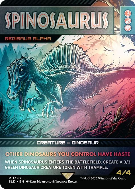 Spinosaurus Regisaur Alpha Rainbow Foil Secret Lair Drop Series