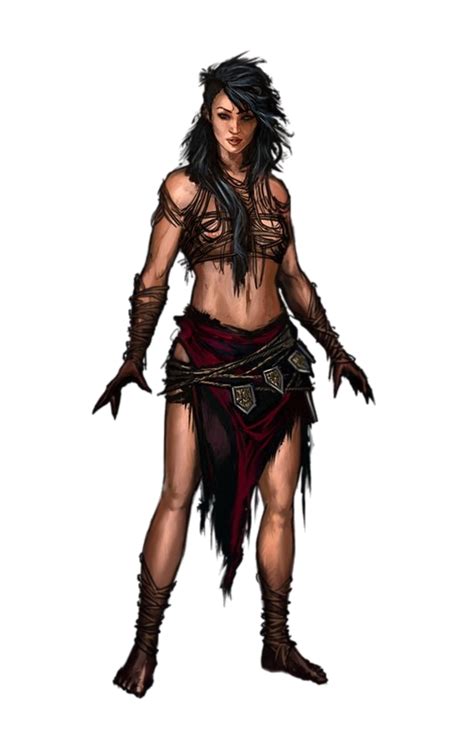 Female Human Wild Druid Pathfinder PFRPG DND D D 3 5 5th Ed D20