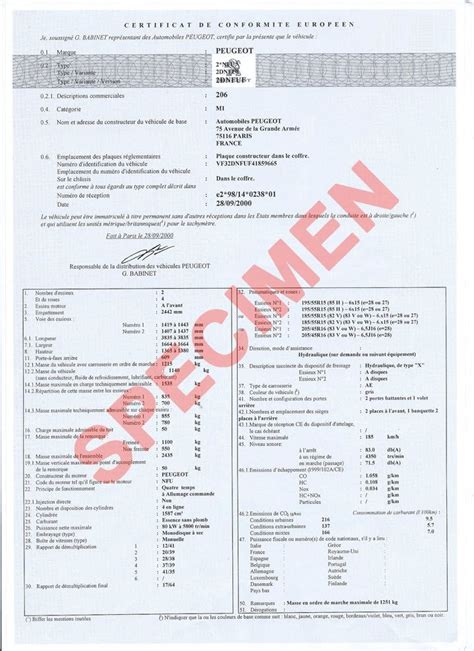 Comment obtenir un certificat de conformité Le certificat de