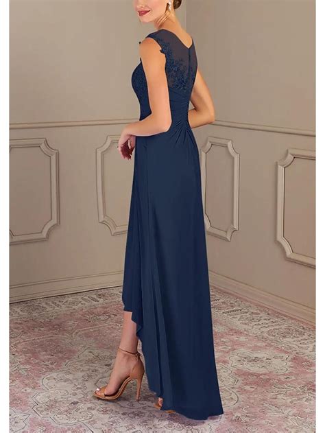 Bridesire A Linie Juwel Ausschnitt Asymmetrisch Chiffon