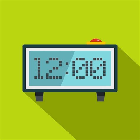 Icono de reloj de alarma ilustración plana del icono de vector de reloj