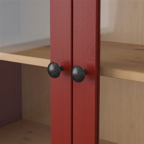 Hemnes Glass Door Cabinet With 3 Drawers Red Stainedlight Brown Stained 3538x7712 Ikea