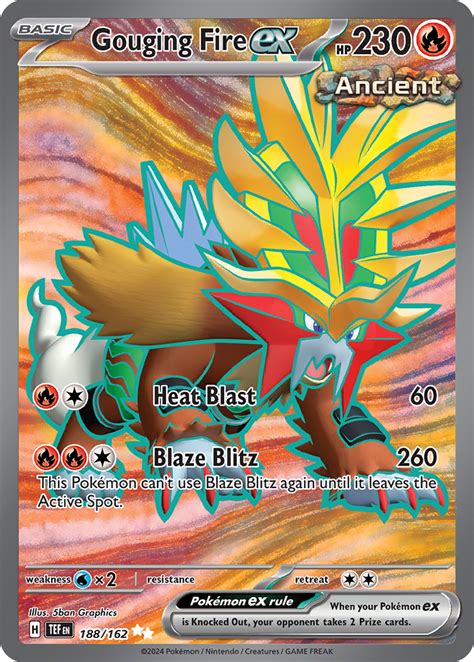 Gouging Fire Ex Temporal Forces TEF 188 PkmnCards