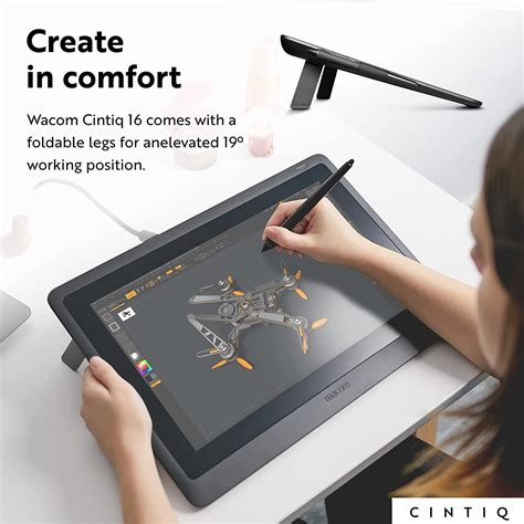 مشخصات تبلت طراحی وکام Wacom Cintiq 16 Drawing Tablet ارسال 15 الی 20