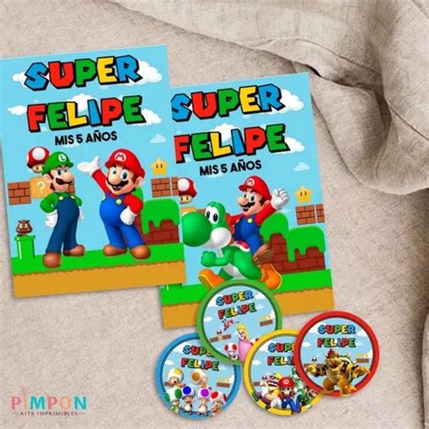 Kit Imprimible Super Mario Bros Textos Editables En Venta En Por S Lo