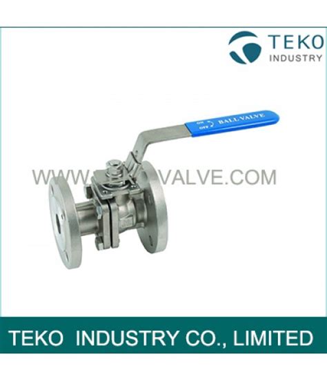 PN16 Two Pieces Stainless Steel 4 Flanged Ball Valve With ISO 5211 Mounting