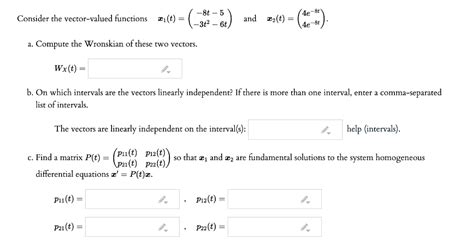solved consider the vector valued functions 21 t { 8t