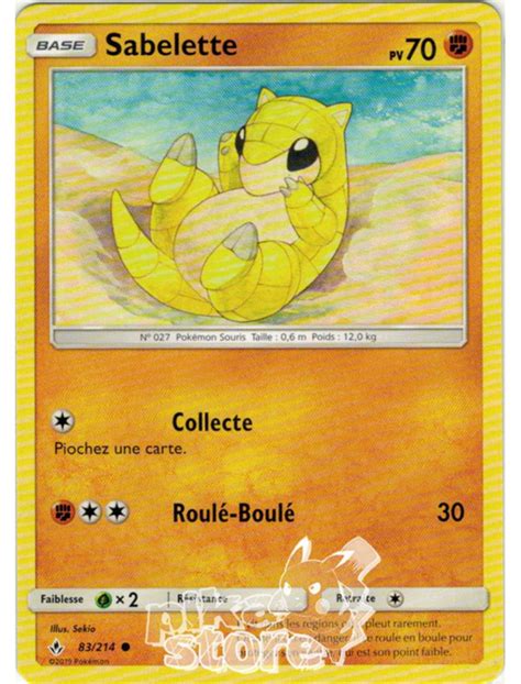 FR Pokémon Carte SL10 83 214 Sabelette
