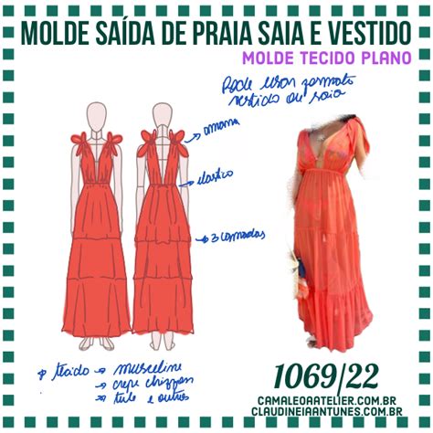Molde Saida De Praia Saia E Vestido 1069 22 CAMALEOA ATELIER DE COSTURA