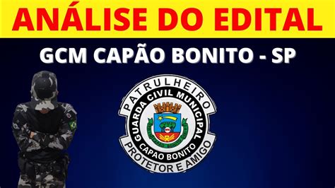GCM CAPÃO BONITO SP Análise do Edital YouTube