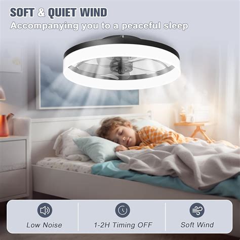 VOLISUN Low Profile Ceiling Fans With Lights And Remote Fandelier