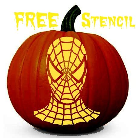 Spiderman Pumpkin Stencil Free Pumpkin Carving Patterns