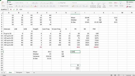 Calculating The Interquartile Range In Excel YouTube