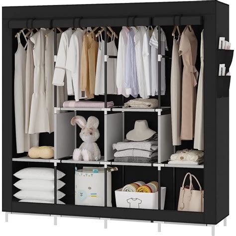 Armoire de Rangement Garde Robe Pliable en Tissu intissé Garde Robe