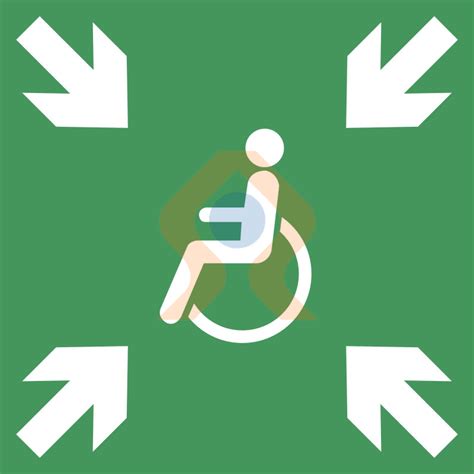 Pictogramme d évacuation PMR personne à mobilité réduite