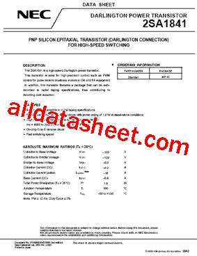 2SA1841 Datasheet PDF NEC