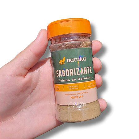 Pó Saborizante 100 Natural Para Ração Cães e Gatos 25g Sabor Pulmão de