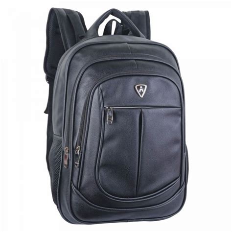 Mochila Couro Sint Tico Notebook Executiva Preta