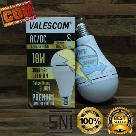 Jual Lampu Emergency LED VALESCOM PROBEST BOHLAM Sentuh AC DC Lampu
