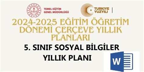 2024 2025 6 Sınıf Sosyal Bilgiler Yıllık Planı EVOS Yayınları Sosyal