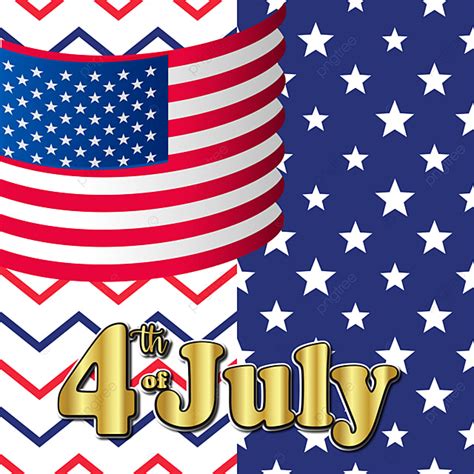 Illustration Du 4 Juillet Avec La Conception Des Drapeaux Américains Et