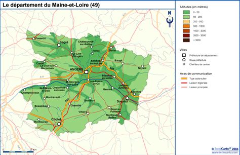 Carte G Ographique Touristique Et Plan Du Maine Et Loire Angers