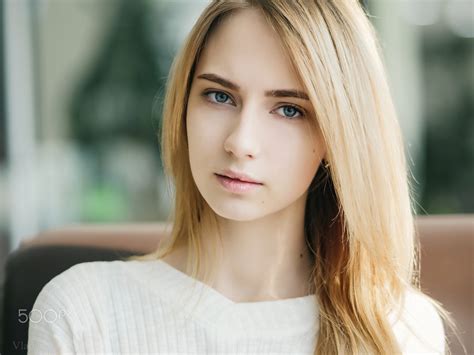 Blonde Hair Women Model Straight Hair Long Hair Face Vladimir