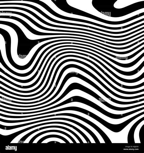 Resumen de rayas onduladas fondo blanco y negro cebra Ilustración