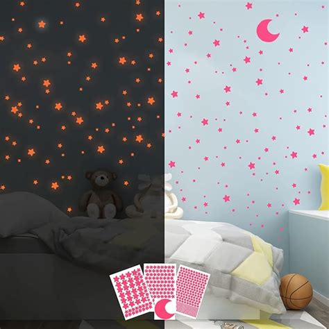 Stelle Adesive Fluorescenti Da Parete 455 Pezzi Autoadesive Stelle E