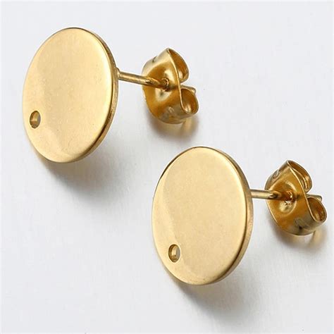 Oorsteker RVS GP 12mm Plaatje Met Gaatje Beadhouse
