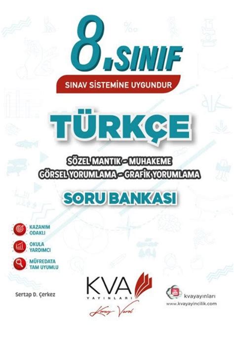 KVA Yayınları 8 Sınıf LGS Türkçe Sözel Mantık Muhakeme Soru Bankası