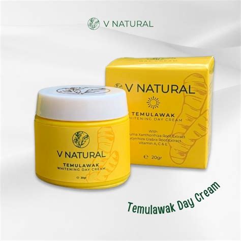 Jual V Natural Temulawak Whitening Day Cream G Shopee Indonesia