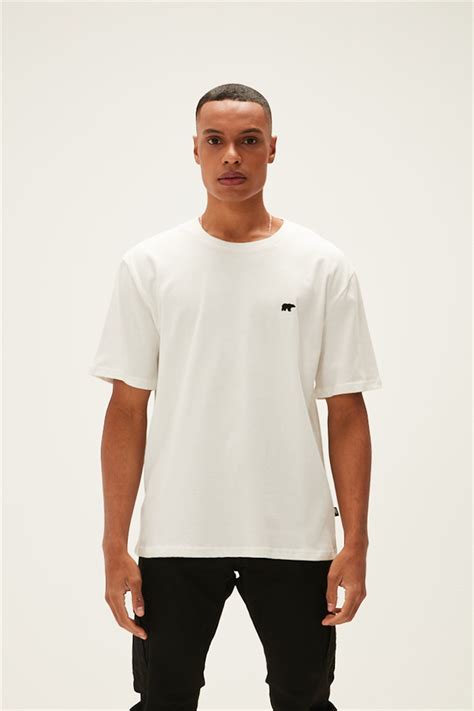 Naked T Shirt Off White Beyaz Oversize Basic Erkek Tişört BAD BEAR
